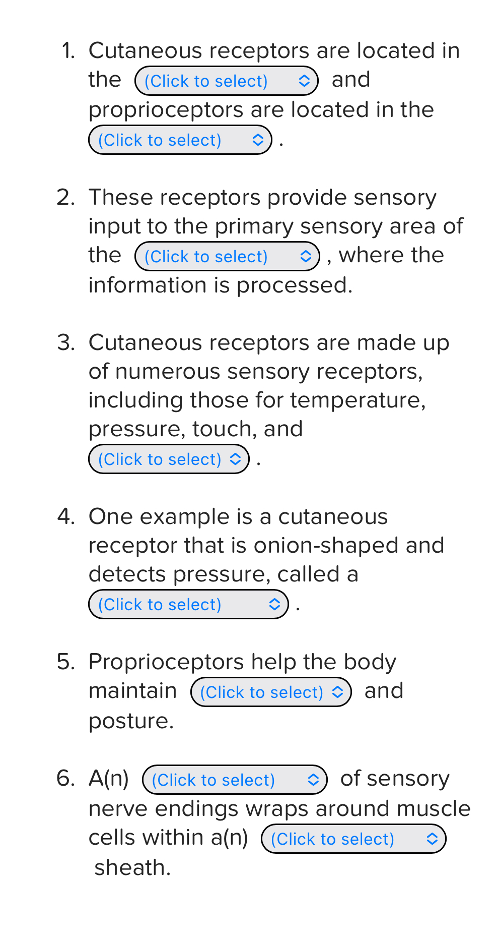 Solved Cutaneous receptors are located | Chegg.com
