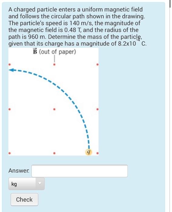 Solved A charged particle enters a uniform magnetic field | Chegg.com