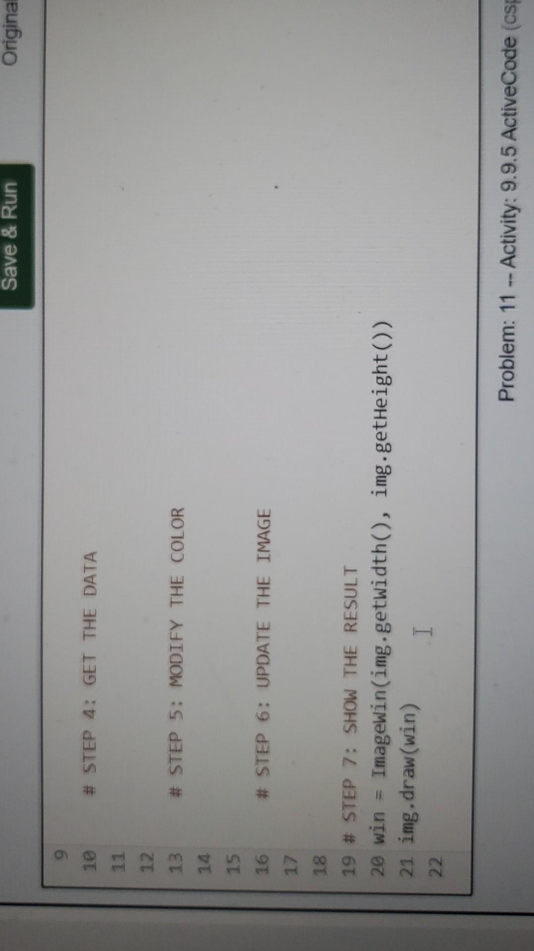 Solved Write code that for each pixel, adds the y value of | Chegg.com