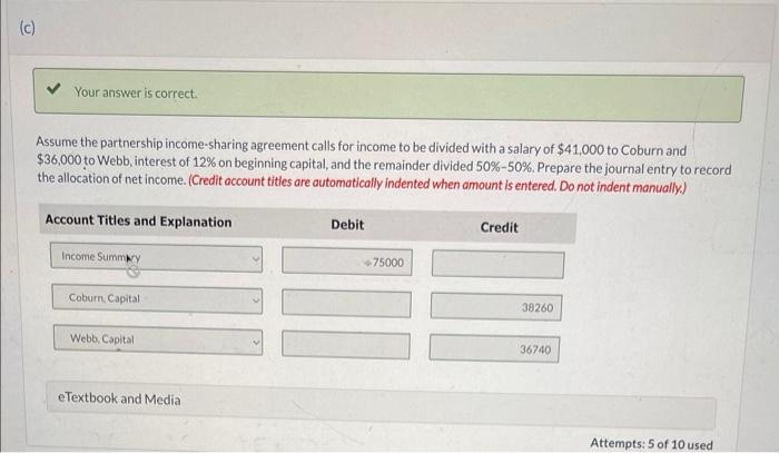Solved Compute the partners' ending capital balances under | Chegg.com