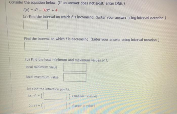 Solved Consider the equation below. (If an answer does not | Chegg.com