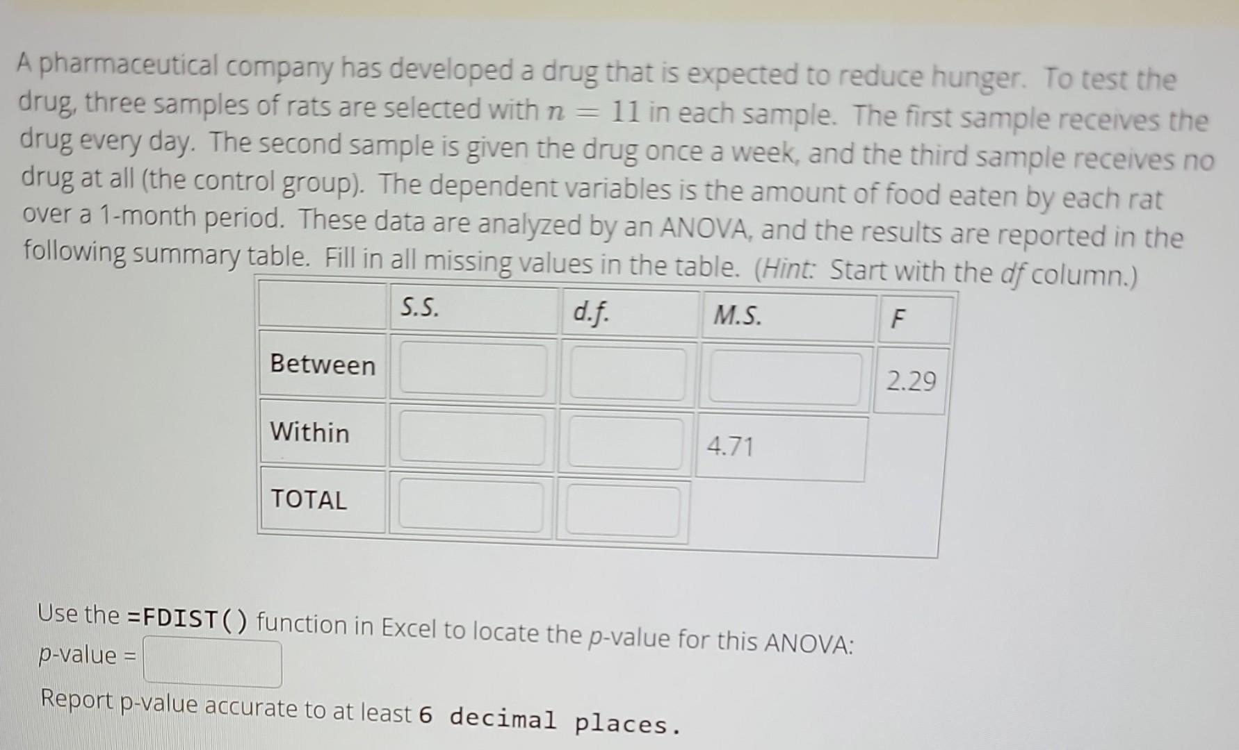 Solved A pharmaceutical company has developed a drug that is | Chegg.com