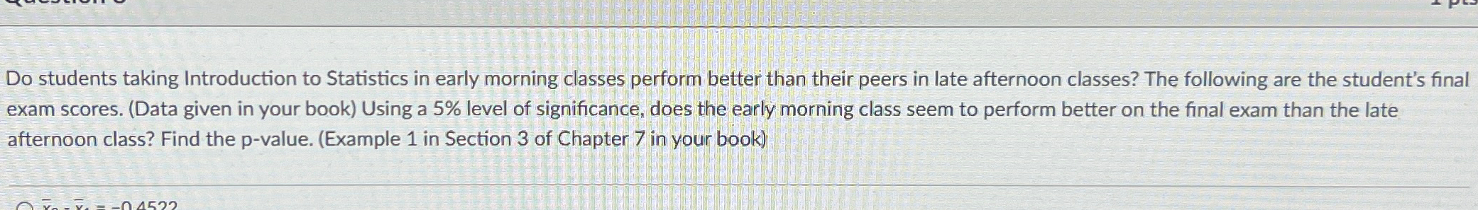 Solved Do students taking Introduction to Statistics in | Chegg.com