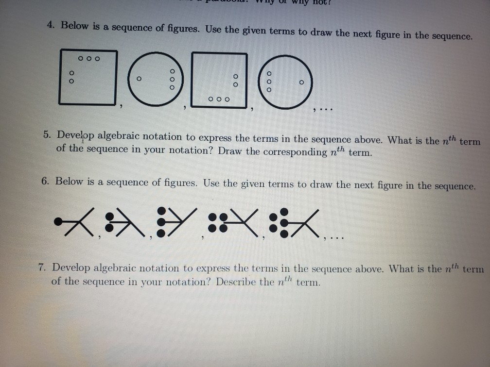 Solved пу hоt? 4. Below is a sequence of figures. Use the | Chegg.com