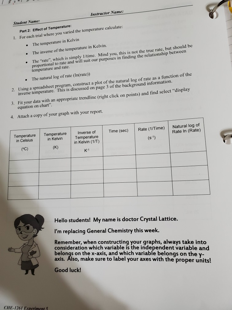 Solved Instructor Name: Student Name: DATA (EXP #5): Part 1: | Chegg.com