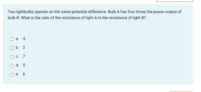 Solved Two lightbulbs operate on the same potential | Chegg.com
