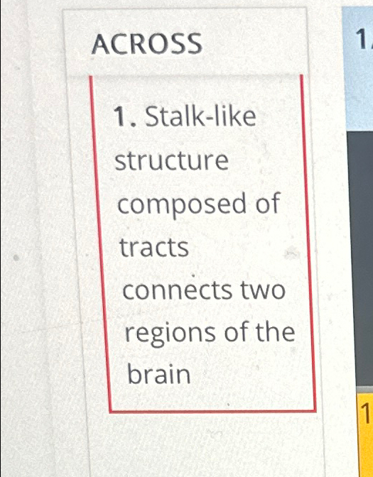 Solved ACROSSStalk-like structure composed of tracts | Chegg.com