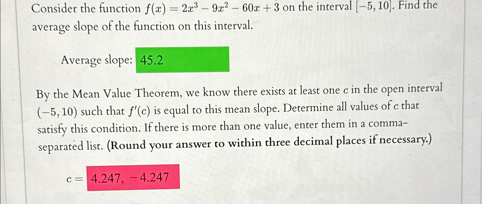 Solved Consider the function f(x)=2x3-9x2-60x+3 ﻿on the | Chegg.com