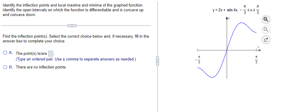 Solved Identify the inflection points and local maxima and | Chegg.com