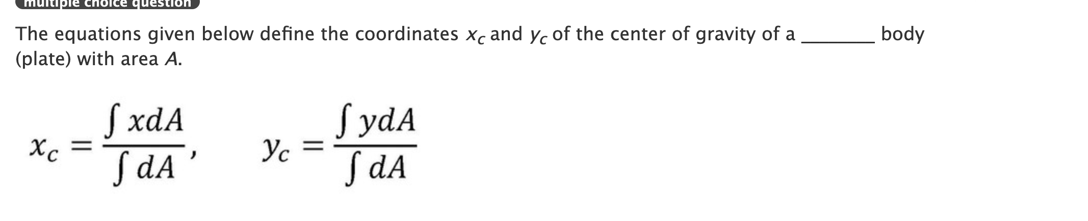 Solved The equations given below define the coordinates xc | Chegg.com