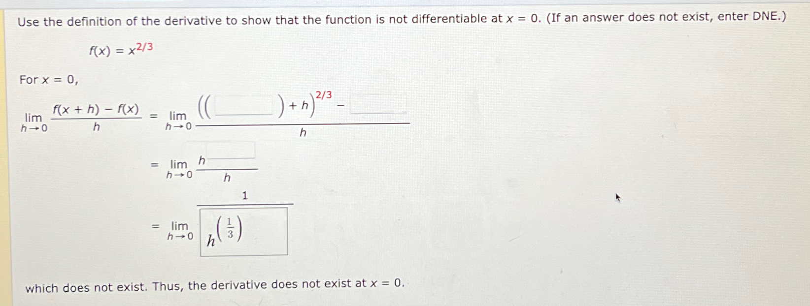 Solved Use the definition of the derivative to show that the | Chegg.com