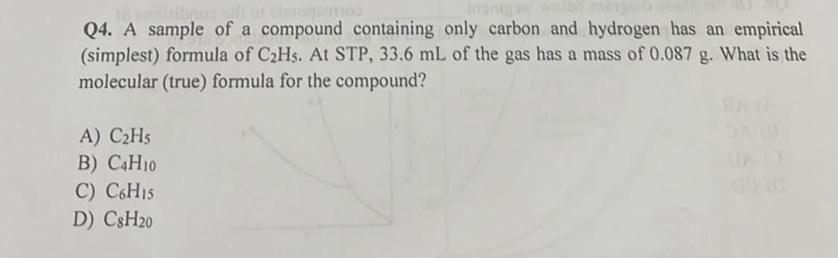 Q4. ﻿A sample of a compound containing only carbon | Chegg.com