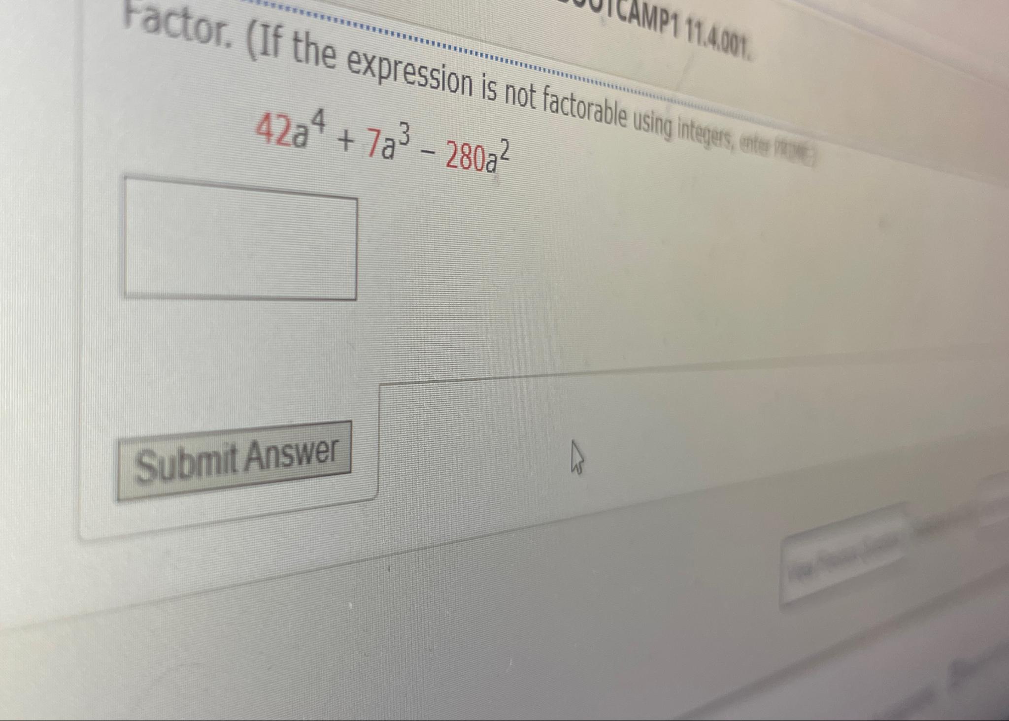 Solved ractor. (If the expression is not factorable using | Chegg.com