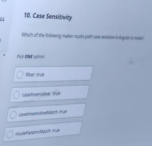 Solved Case SensitivityPick ONE optioncaselnsensitive | Chegg.com