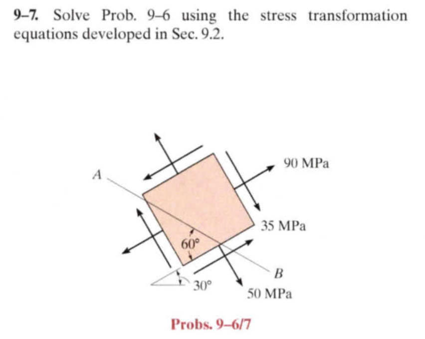 Solved 9-7. ﻿Solve Prob. 9-6 ﻿using the stress | Chegg.com