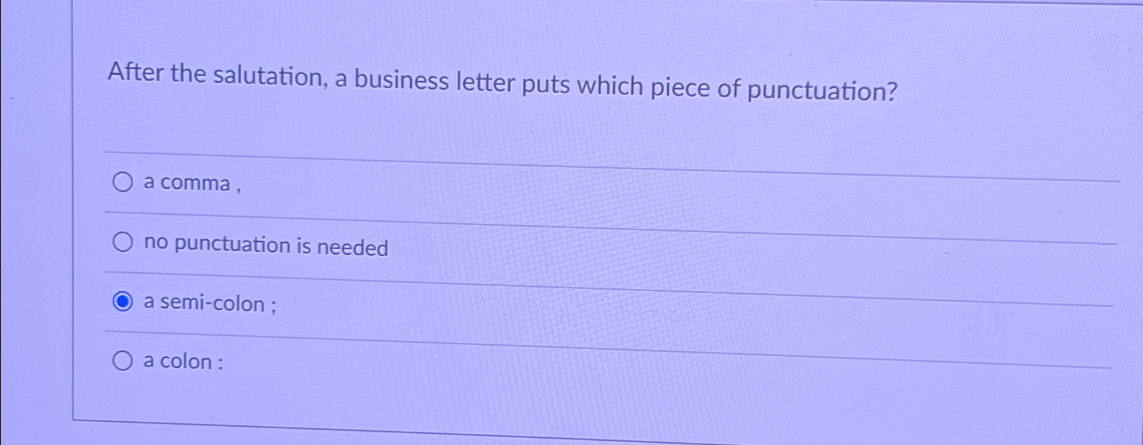 Solved After the salutation, a business letter puts which | Chegg.com