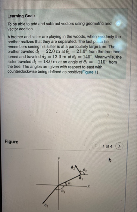 Solved Learning Goal: To be able to add and subtract vectors | Chegg.com