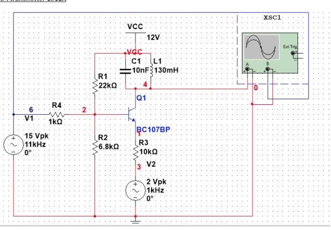 Solved This Is An Am Transmitter Multisim Circuit I Need To 