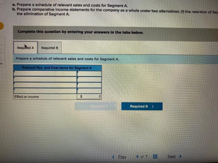 Solved Exercise 6-14A (Algo) Segment elimination decision LO | Chegg.com