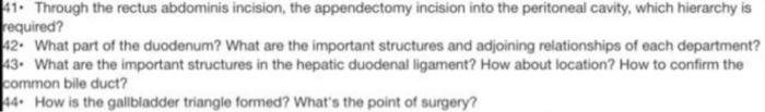 Solved 41. Through the rectus abdominis incision, the | Chegg.com