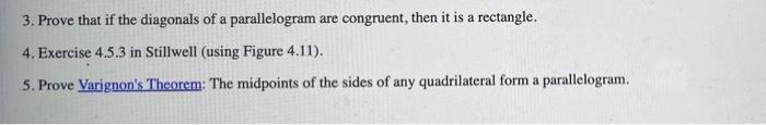 Solved 3. Prove that if the diagonals of a parallelogram are | Chegg.com