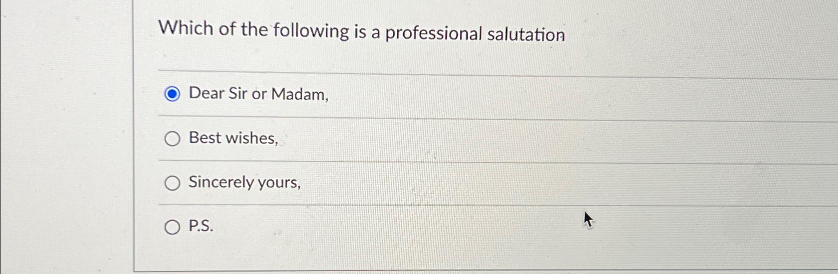 Solved Which of the following is a professional | Chegg.com