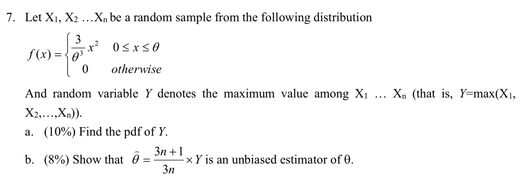Solved Let x1,x2dotsxn ﻿be a random sample from the | Chegg.com