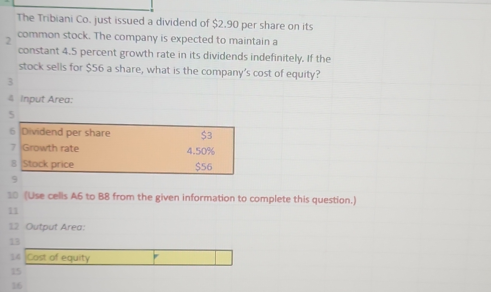 Solved The Tribiani Co. ﻿just issued a dividend of $2.90 | Chegg.com