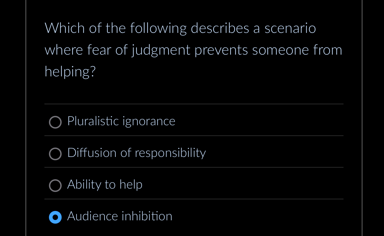 Solved Which of the following describes a scenario where | Chegg.com