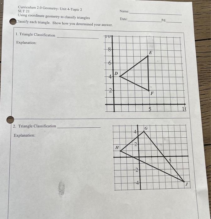 Solved Name: Curriculum 2.0 Geometry: Unit 4-Topic 2 SLT 21 | Chegg.com