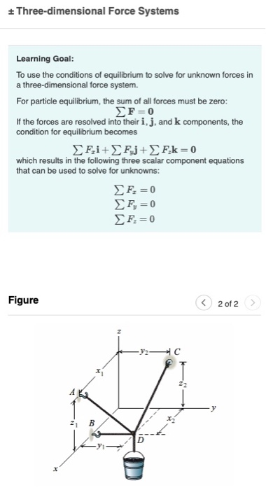 Solved + Three-dimensional Force Systems Learning Goal: To | Chegg.com