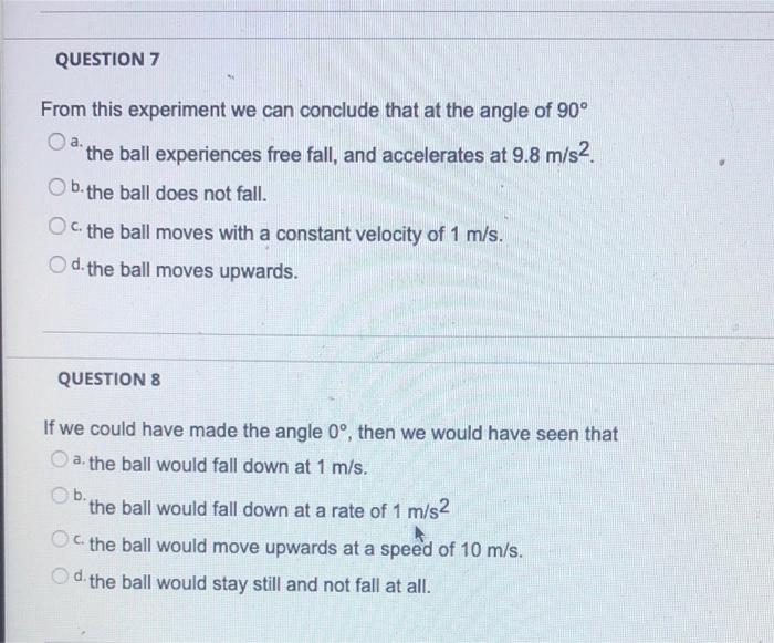 Solved QUESTION 7 From this experiment we can conclude that | Chegg.com