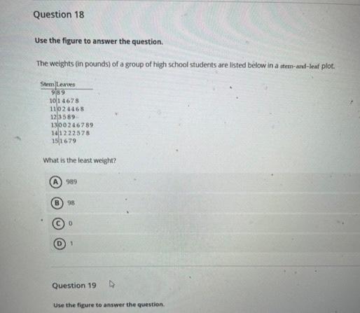 Solved Question 18 Use the figure to answer the question. | Chegg.com