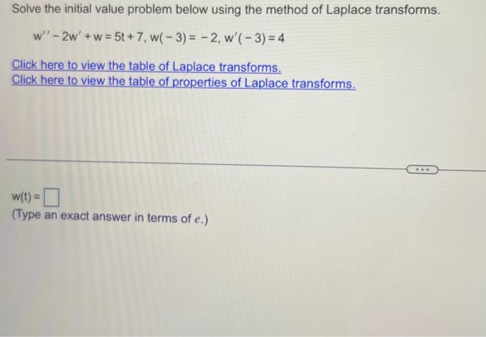Solved Solve the initial value problem below using the | Chegg.com