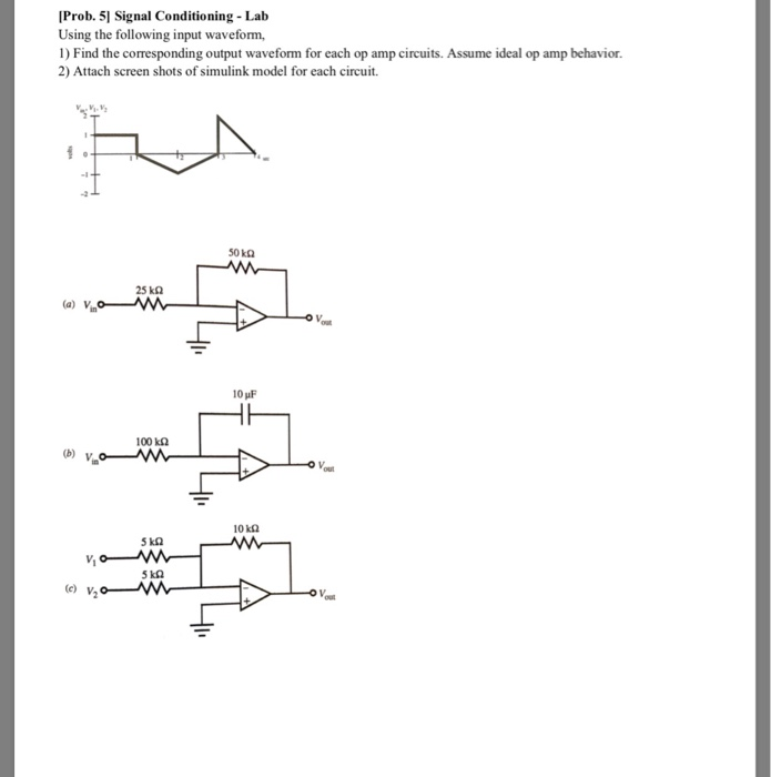 Solved [Prob. 5] Signal Conditioning - Lab Using the | Chegg.com
