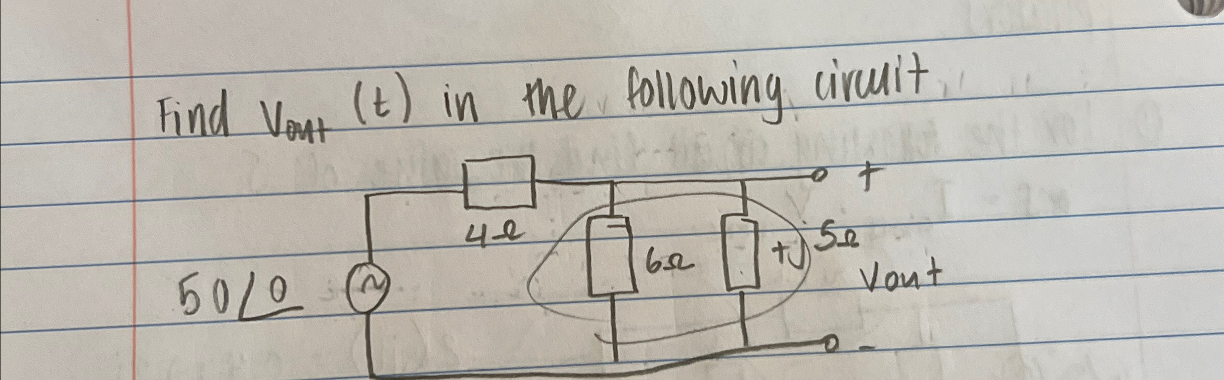 Solved Find Vout (t) ﻿in the following circuit | Chegg.com