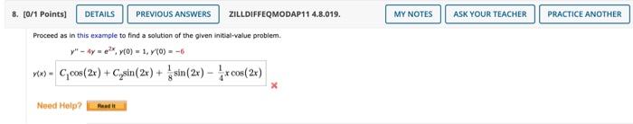 Solved Proceed as in this example to find a solution of the | Chegg.com