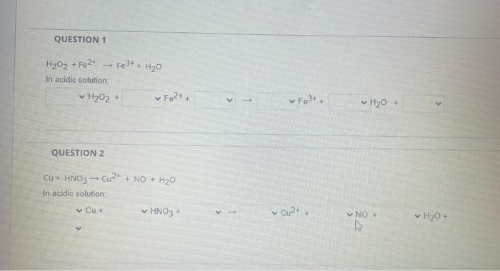 Solved Balance tbe following redox equations by the ion | Chegg.com