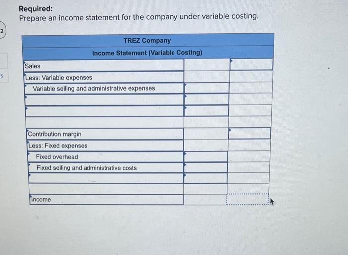 Solved Trez Company began operations this year. During this | Chegg.com Solved Trez Company began operations this year. During this | Chegg.com