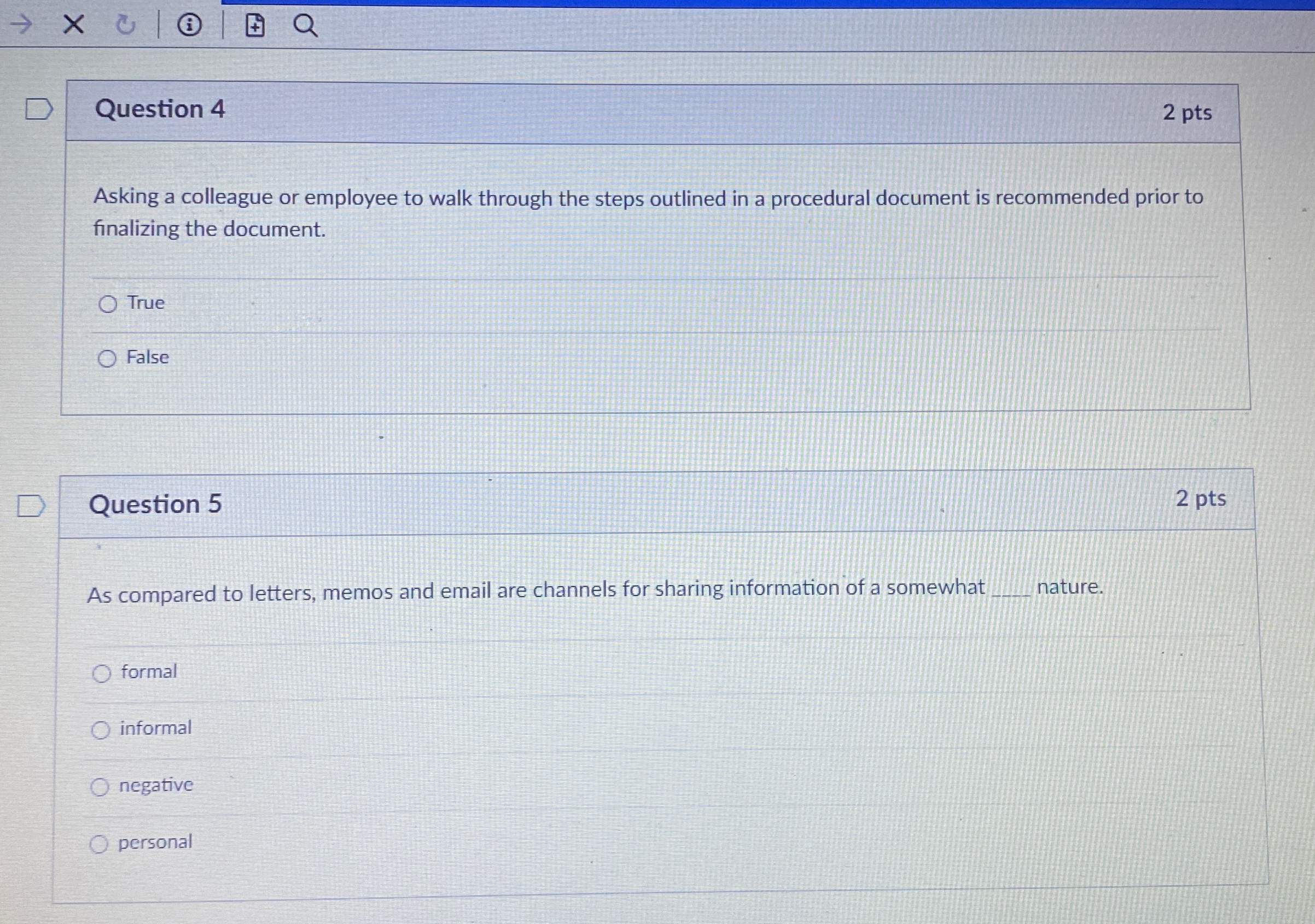 Solved Question 42 ﻿ptsAsking a colleague or employee to | Chegg.com