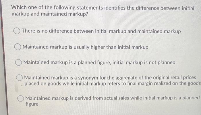 Solved Which one of the following statements identifies the | Chegg.com