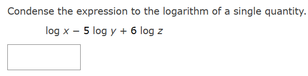Solved Condense the expression to the logarithm of a single | Chegg.com