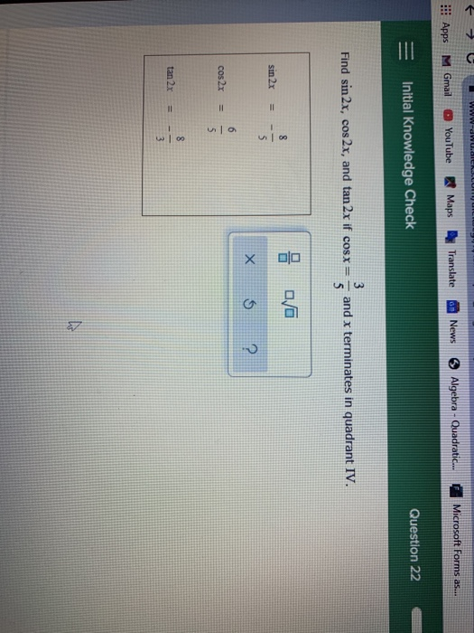 Solved Apps M Gmail YouTube Maps Translate Microsoft Forms | Chegg.com