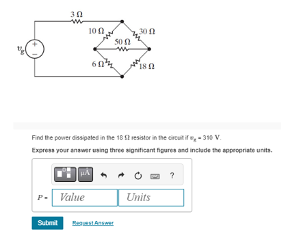 Solved Find the power dissipated in the 18Ω ﻿resistor in the | Chegg.com