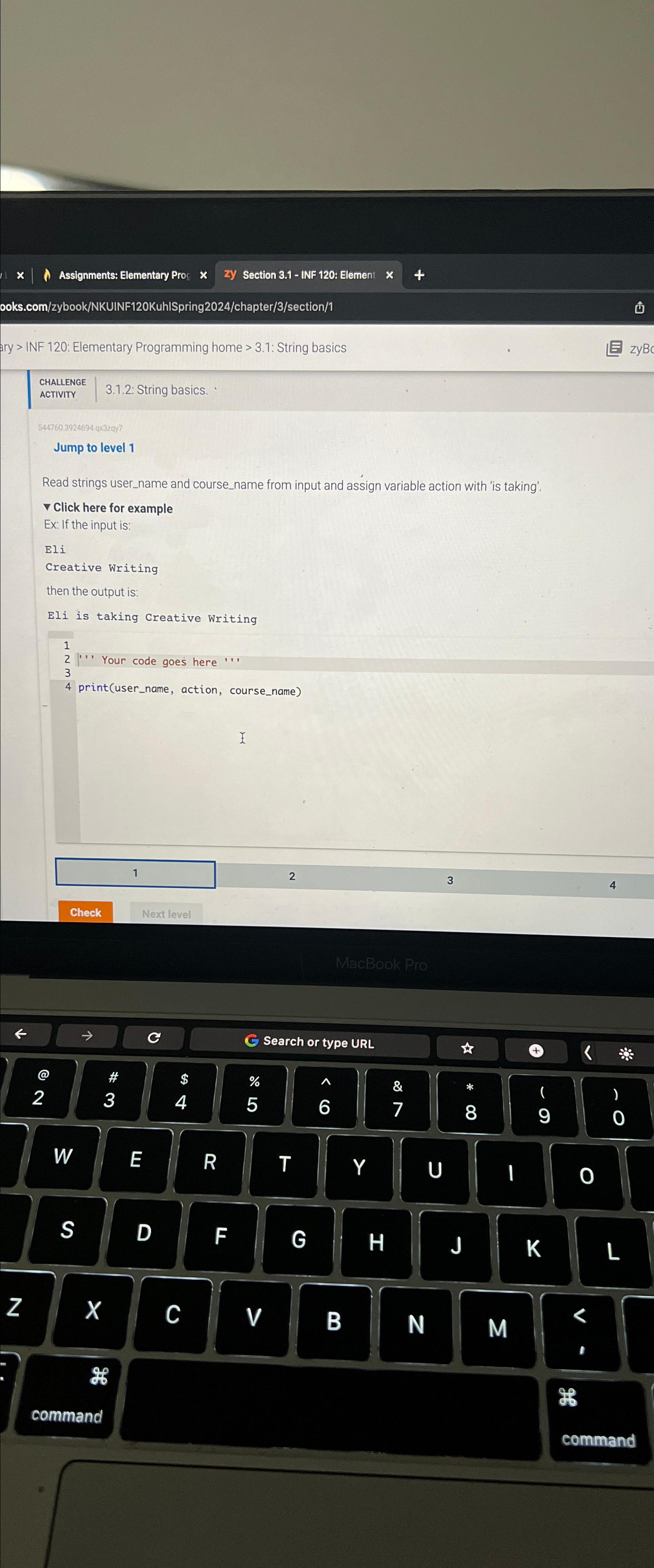 Solved ary > ﻿INF 120: Elementary Programming home >3.1 ﻿: | Chegg.com