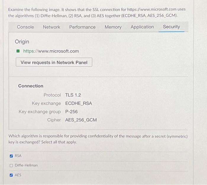 Solved Examine the following image. It shows that the SSL | Chegg.com