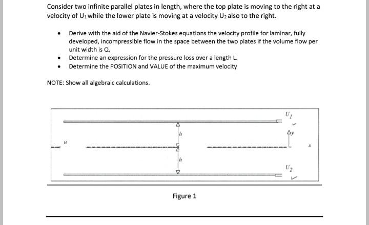 Solved Consider two infinite parallel plates in length, | Chegg.com