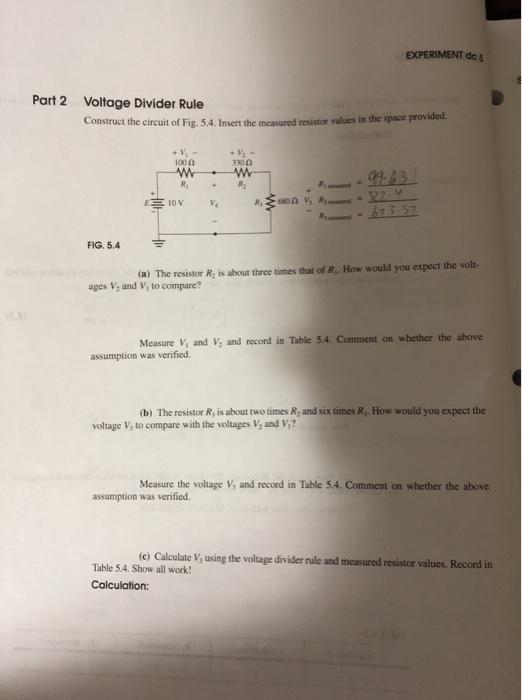 Solved Part 1 Basic Measurements (a) Construct the circuit | Chegg.com