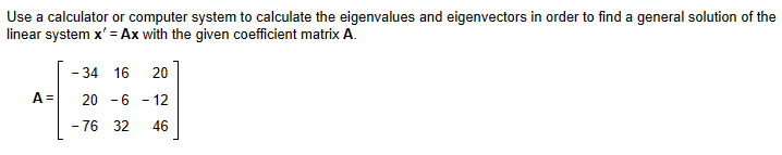 Solved Use a calculator or computer system to calculate the | Chegg.com