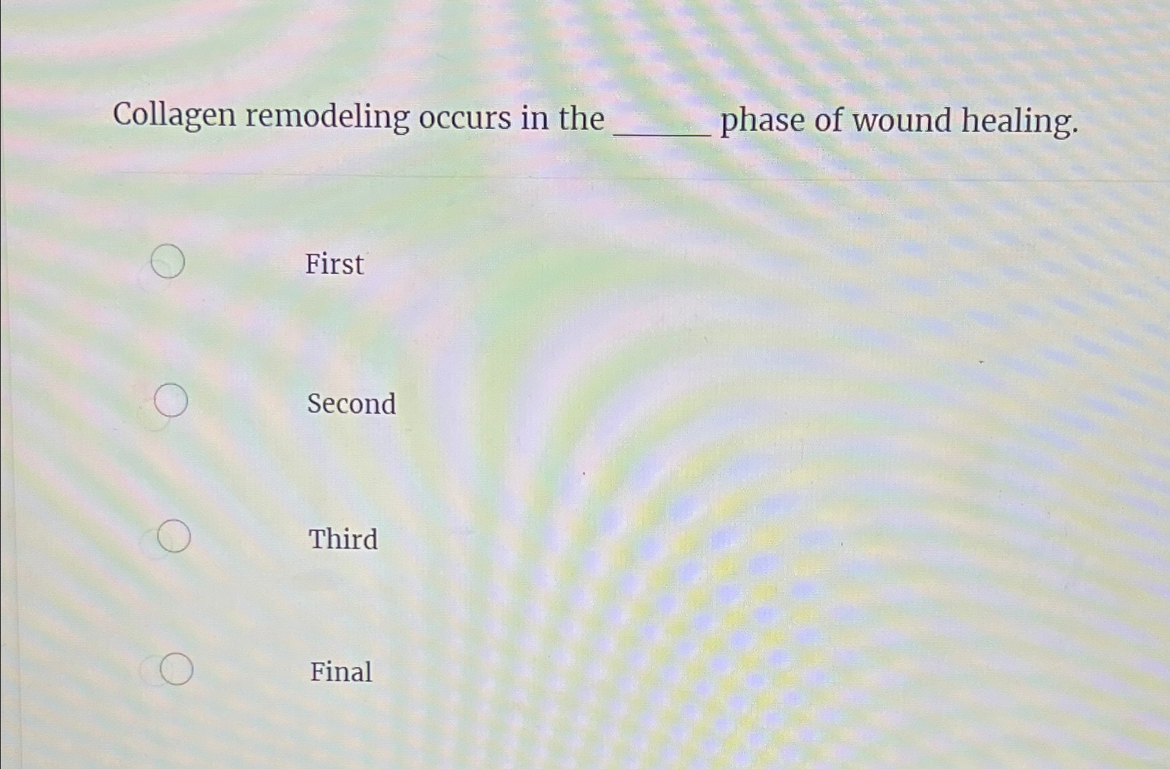 Solved Collagen remodeling occurs in the phase of wound | Chegg.com